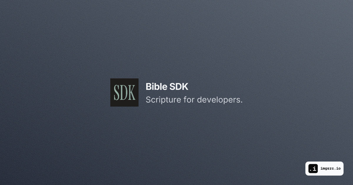 Bible SDK API Documentation